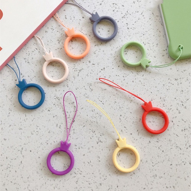 Elastic Finger Ring Rope for Mobile Phone Holder Silicone Crown Short ...