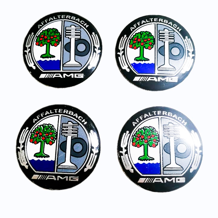 4pcs. AMG LOGO Car Wheel Center Hub Cap Sticker Cover Metal Case 56mm ...