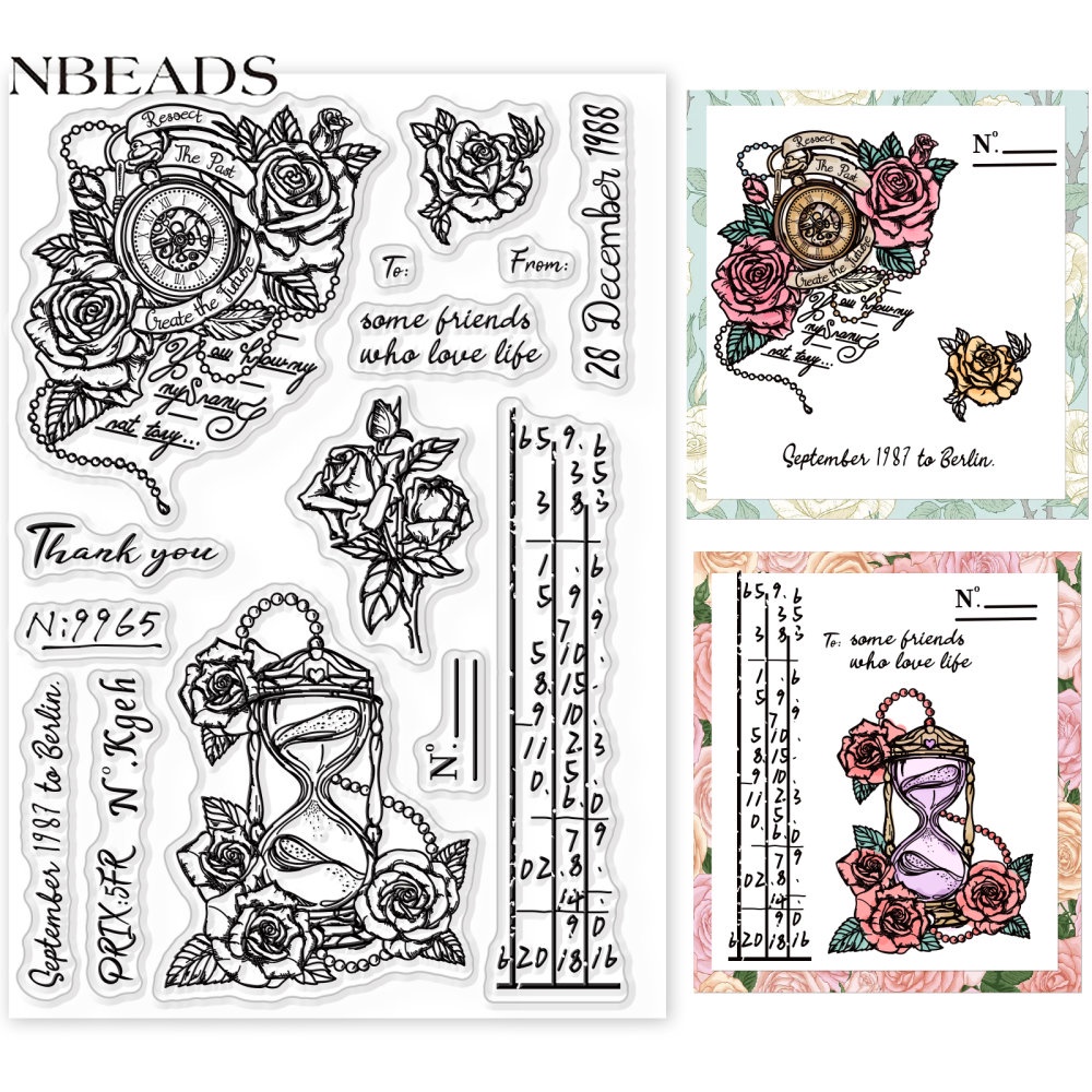 1Sheet PVC Plastic Stamps for DIY Scrapbooking Photo Album Decorative ...