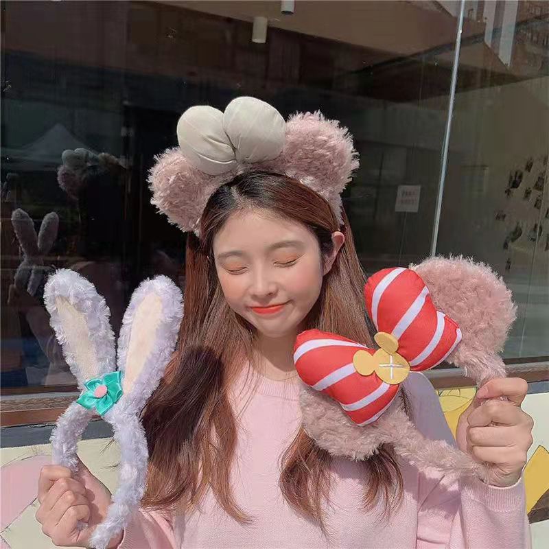 Headband Mickey Mouse Bow Minnie Hairpin Cute Star Dew Cartoon Girl ...