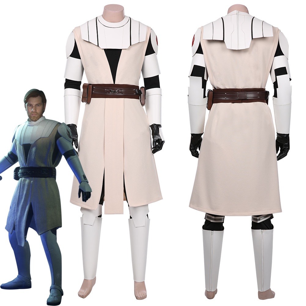 Star Wars: The Clone Wars -Obi- Wan Kenobi Cosplay Costume Suit Uniform ...