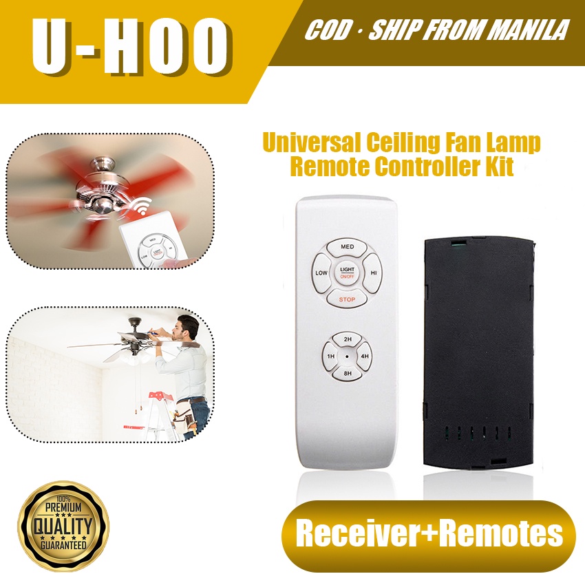100-260V Universal Wireless Ceiling Fan Lamp Speed Timing Remote ...