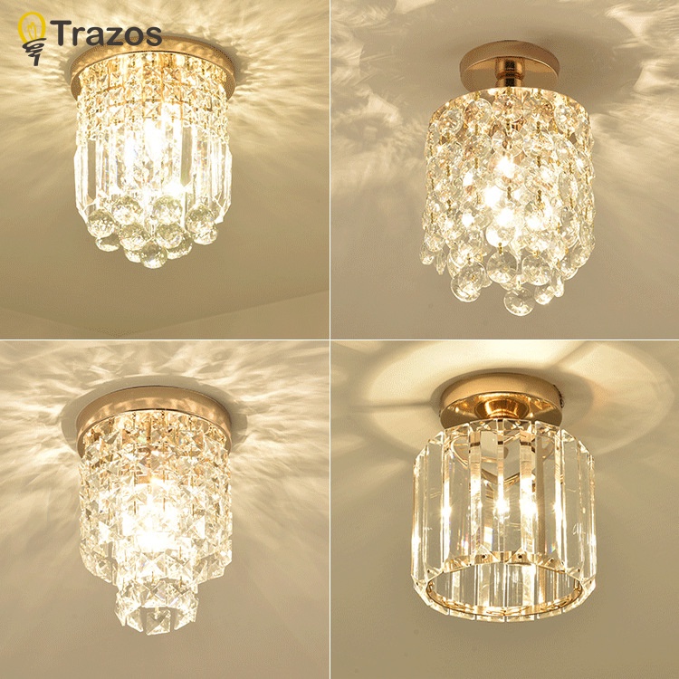 Trazos Modern Led Crystal Ceiling Lamps For Living Room Bedroom Aisle ...