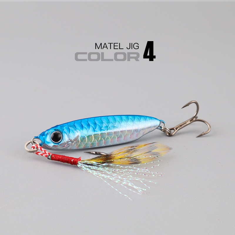 New Fishing Lure Jigging Hook Fishing Spinner Bait 7g/10g/15g/20g/30g Laser Metal Jig Spoon ...