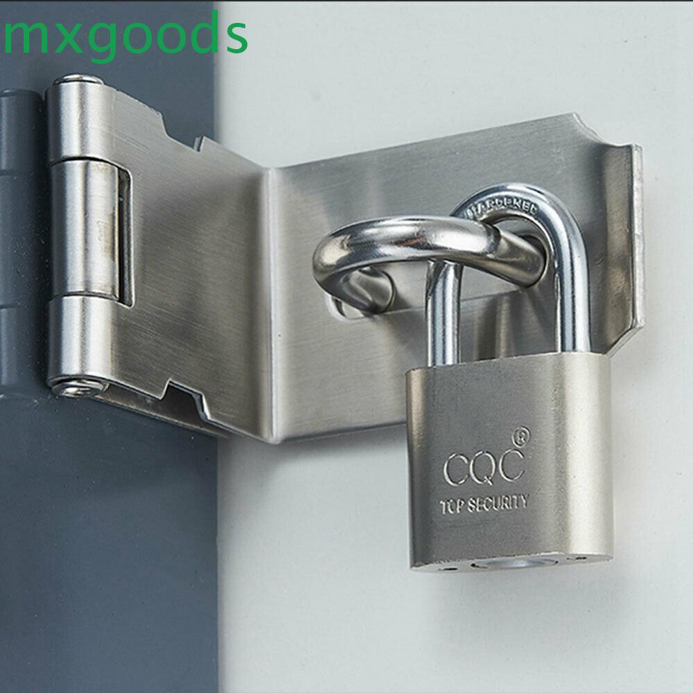 MXGOODS 90 Degree Hasp Burglar-proof Household Padlock Clasp Door Shed ...
