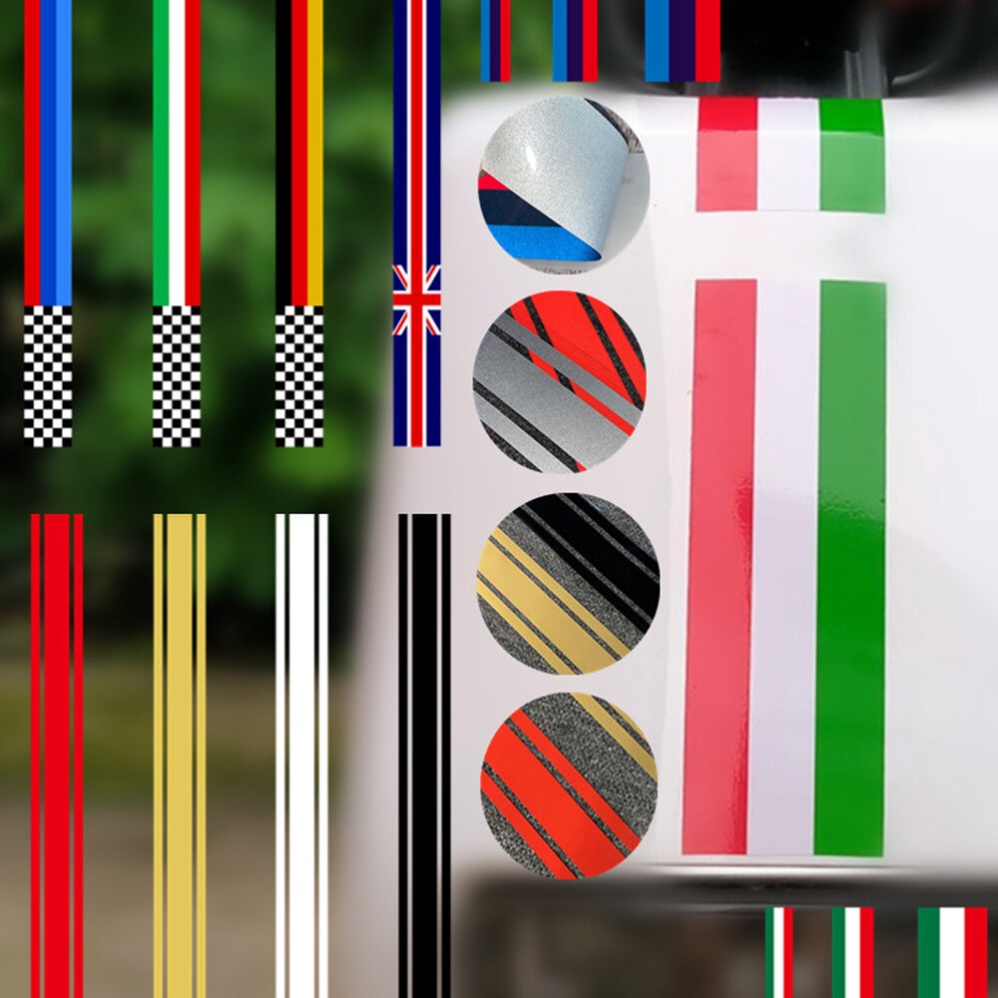 Motorcycle Scooter Reflective Strip Body Stickers Pull Flower Decal For ...