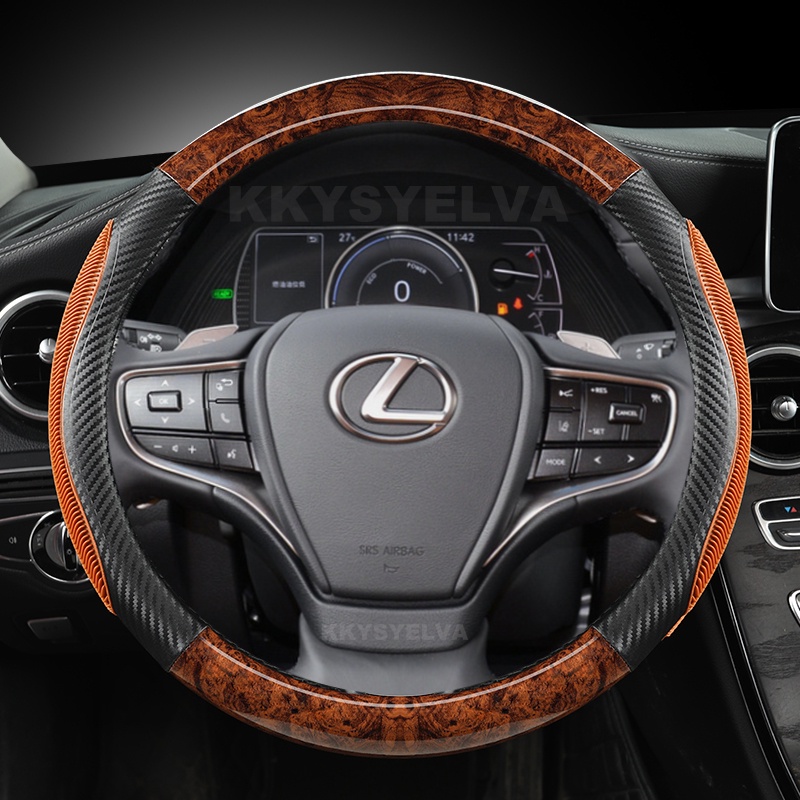 Mahogany Wood Grain Car Steering Wheel Cover For Lexus is250 RX350 ...