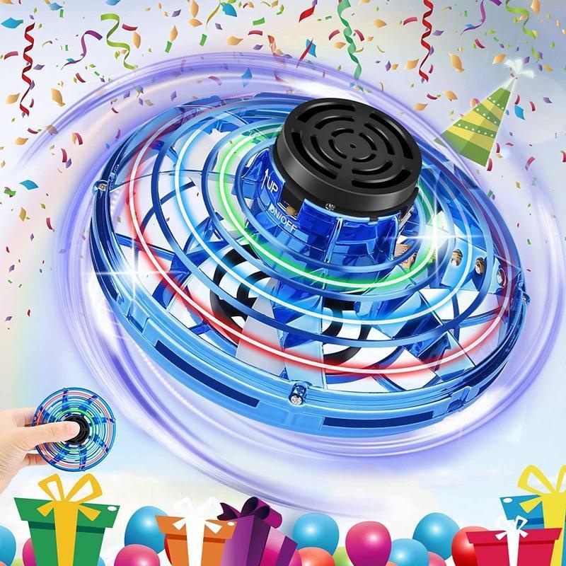 Mini Drones for Kids Flying Spinner Magic Flying LED Lights UFO for 360 ...