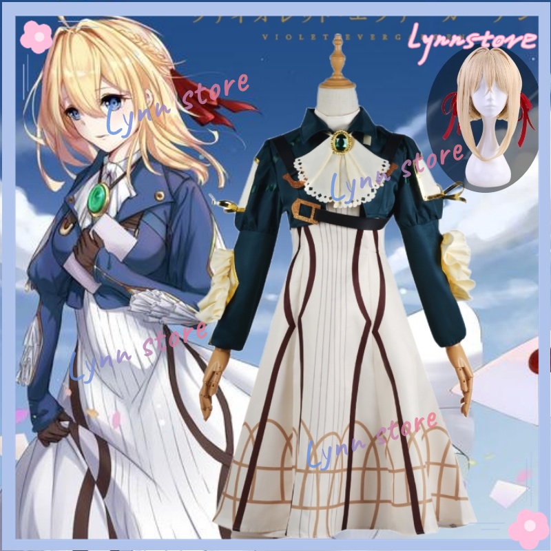 Anime Violet Evergarden Cosplay Costume Anime Cos Lolita Dress+Wig ACGN ...