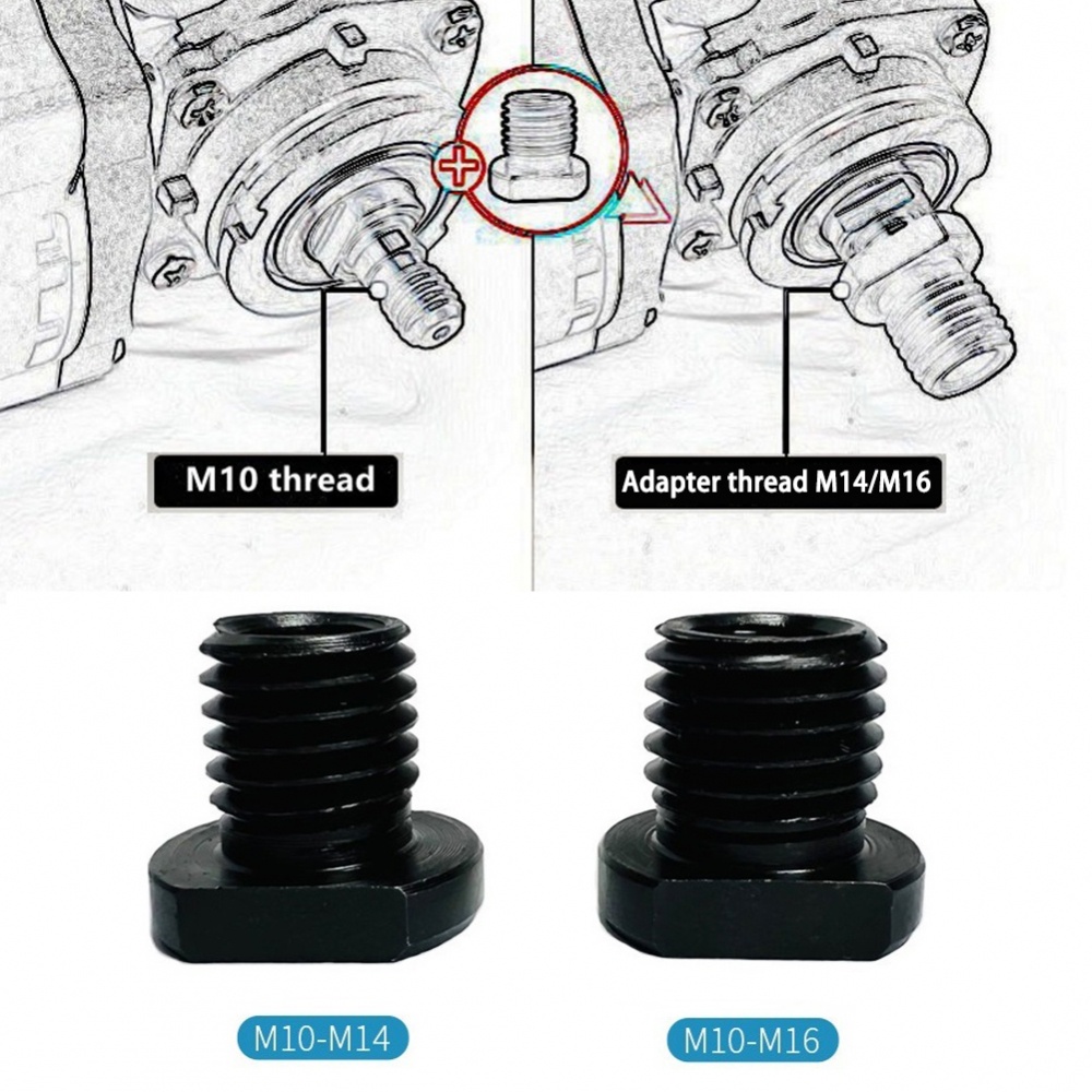 Adapter 2pcs Connector Converter For Cutting Disc M10 To M14/M16 Thread ...