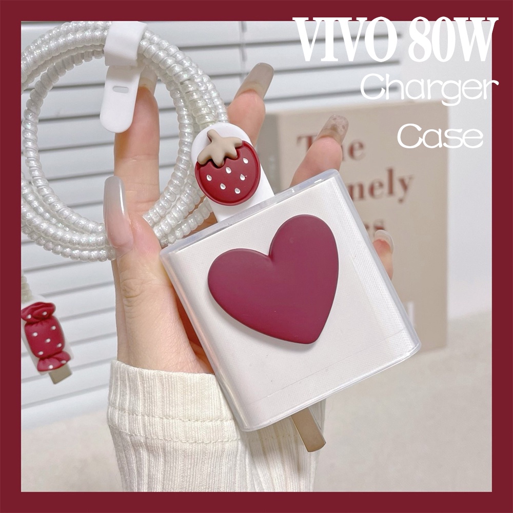 VIVO 80W Cute Cartoon Charger Protector Cover for superfood charger X80 ...