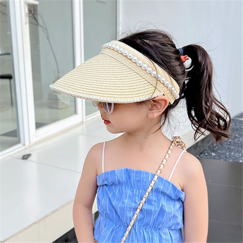 FEEDDI Pearl empty-top cap children's sun protection cap headband sun ...