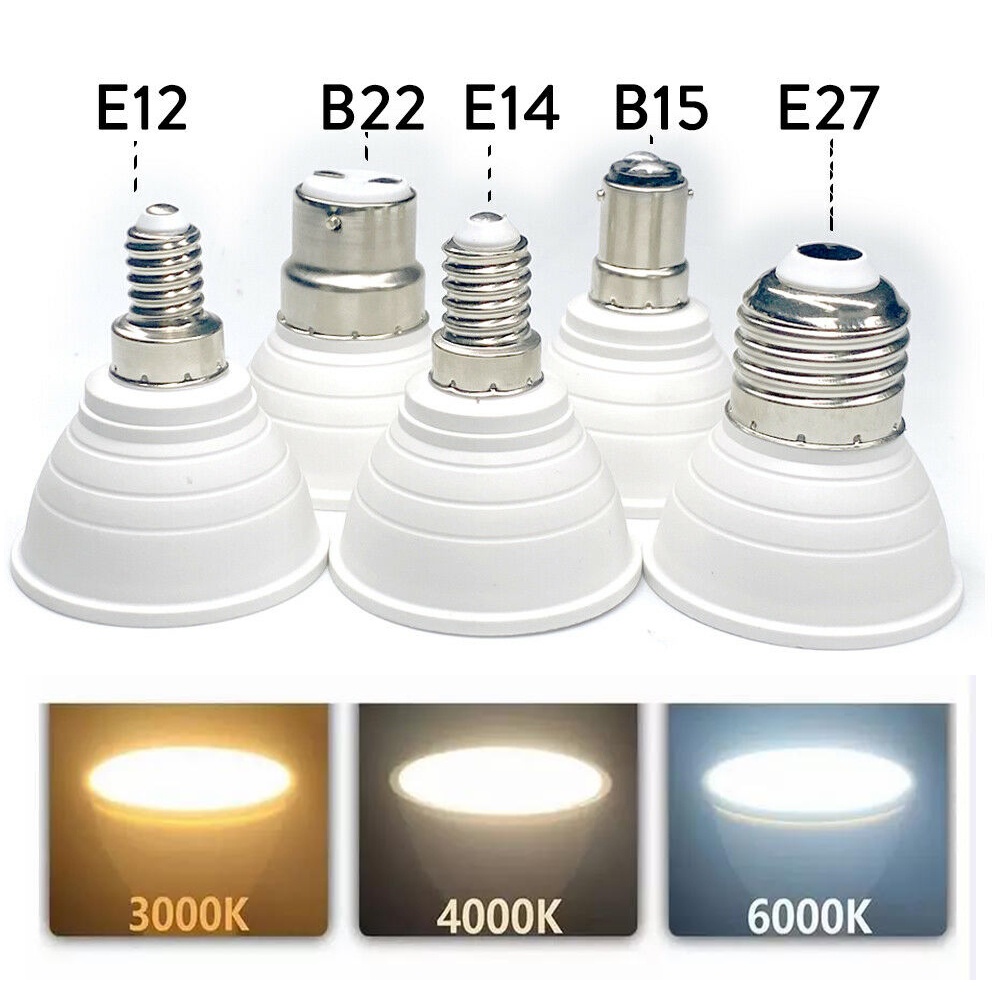 LED COB Spotlight E27 E14 GU10 GU5.3 MR16 B15 E12 7W Dimmable LED Bulb 220V Aluminum High ...