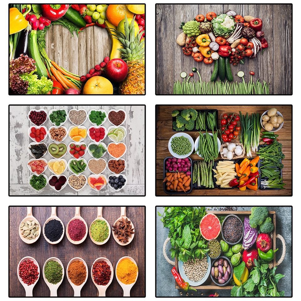 Canvas Painting Kitchen Food Fruits and vegetables Posters Wall Art ...