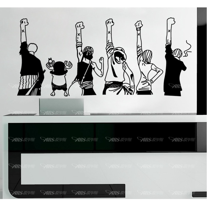 One Piece Monkey D Luffy Chopper Zorro Children's Room Bedroom Wall ...