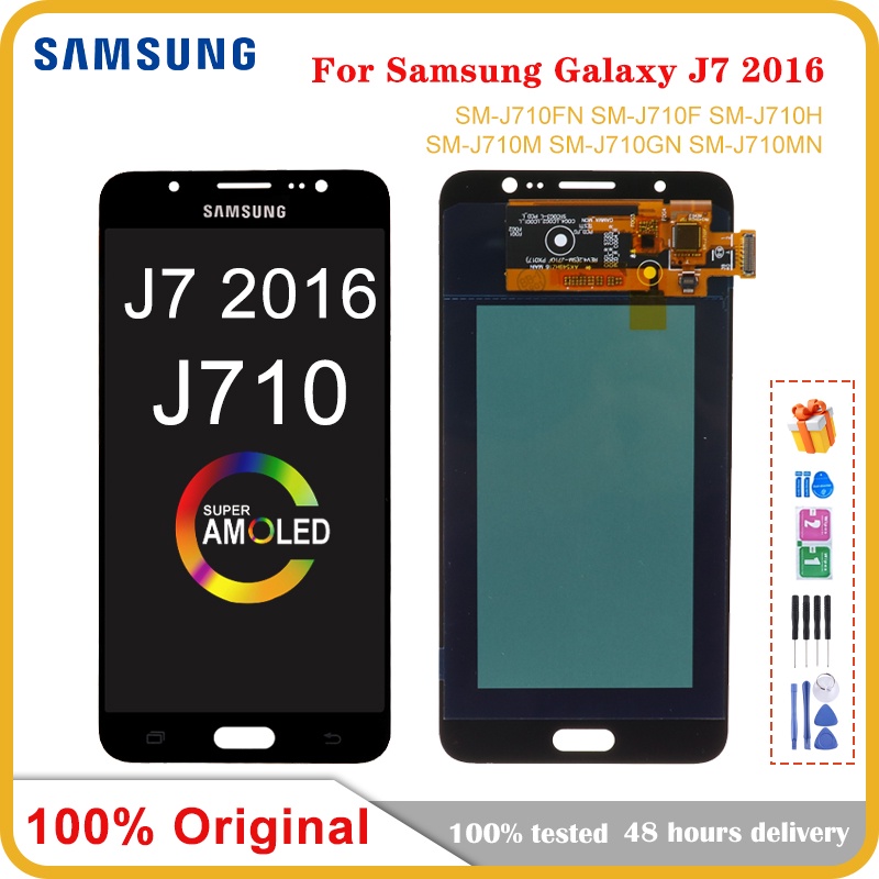 Super Amoled For Samsung Galaxy J7 2016 J710 SM-J710F J710M J710H J710FN LCD Display with Touch ...