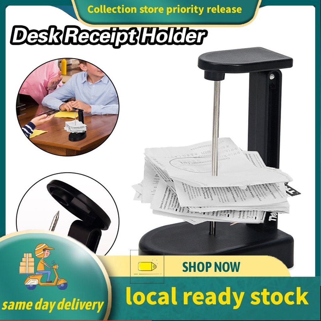 Desk Receipt Holder Receipt Spindle with Round Base Notes Paper Memo ...