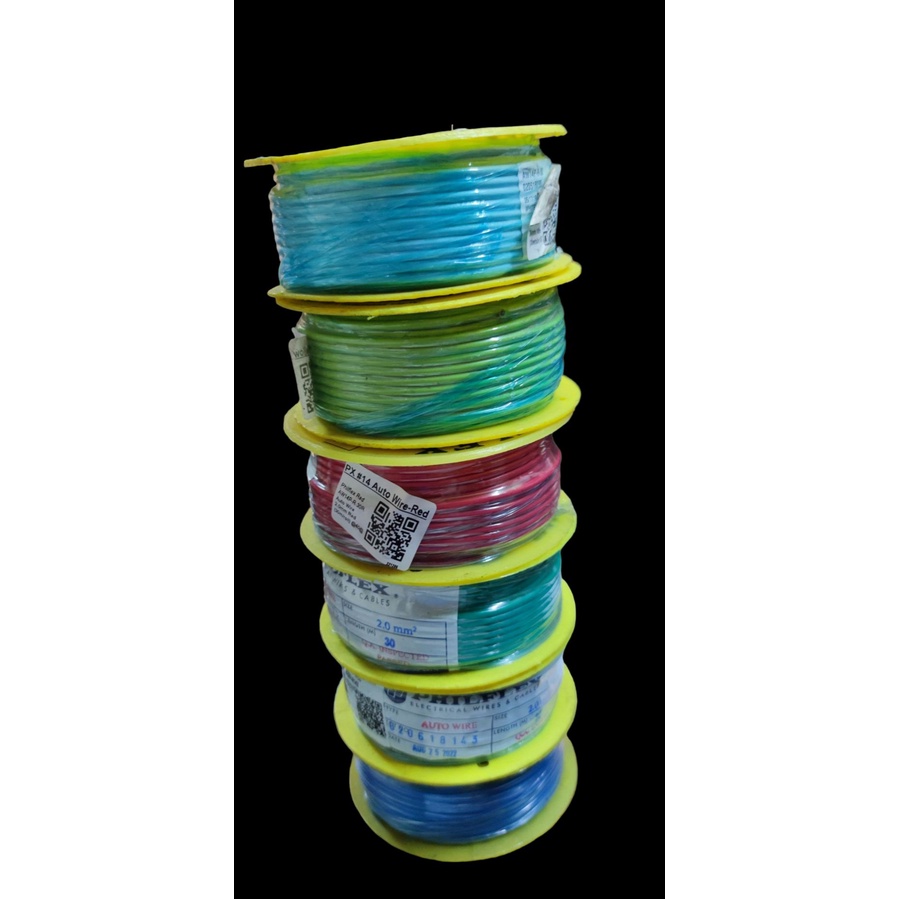Philflex Autowire AWG 14 ( 2.0 mm), Automotive Wire #14 (2.0 mm), Auto ...