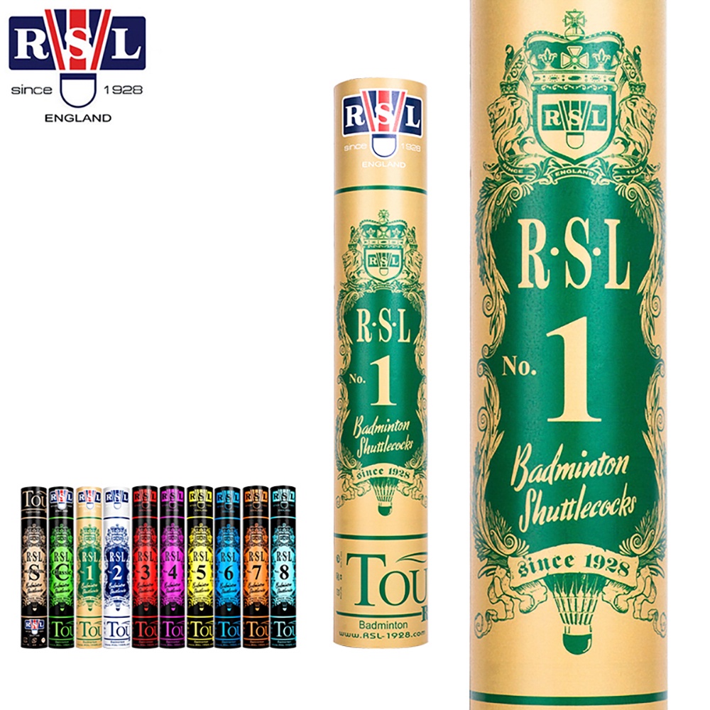 Badminton Shuttlecocks RSL 1 RSL NO.1 12-Pack Feather Great Stability Durability High Speed ...