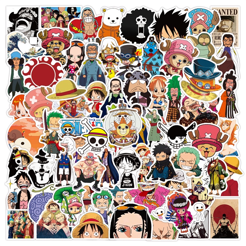 50 Pcs One Piece Stickers One Piece Luffy Nami Zoro Anime Stickers ...