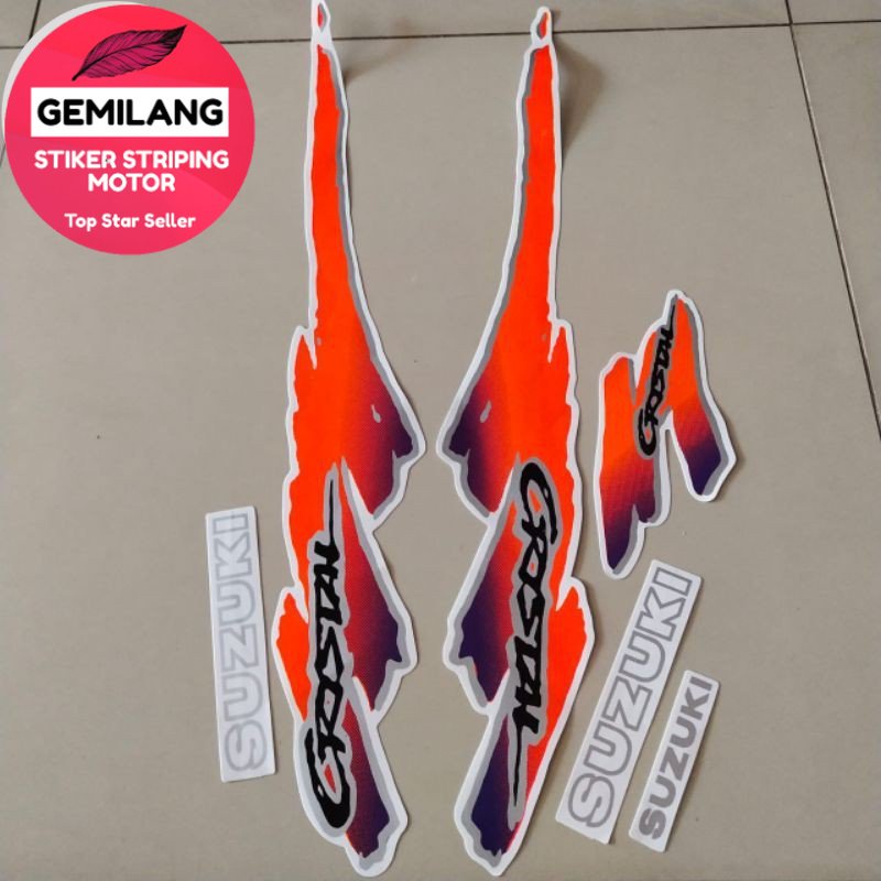 Striping Decal Polet Sticker Suzuki crystal tune 1994 Oren best quality ...