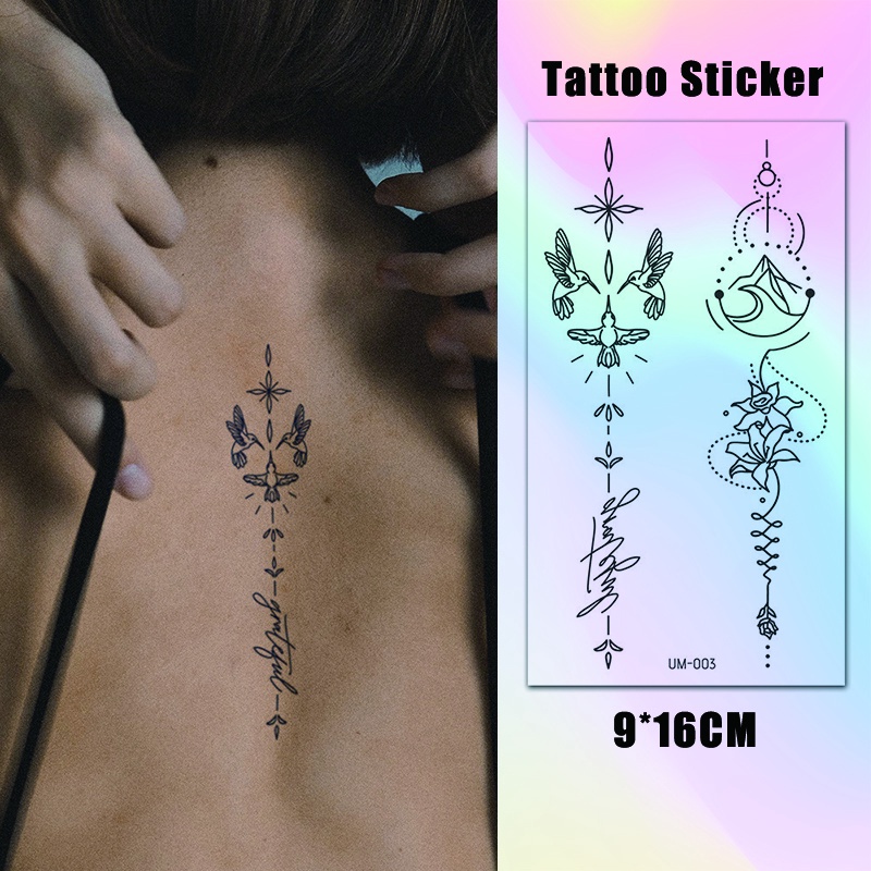 【SUN】Tattoo Sticker Waterproof Long Lasting 2 Weeks Minimalist Tattoo ...