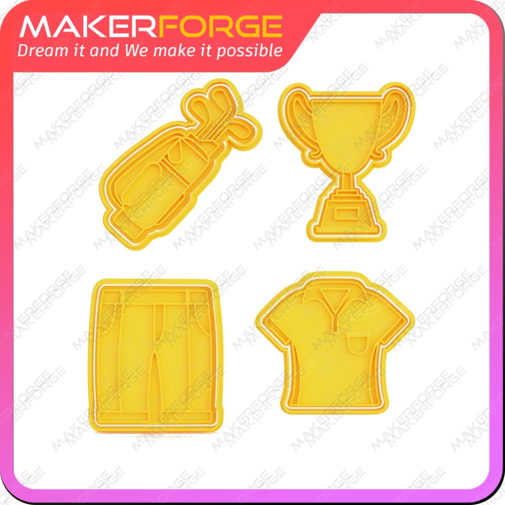Golf Themed Cookie Cutter Fondant Cutter Clay Cutter Collection ...
