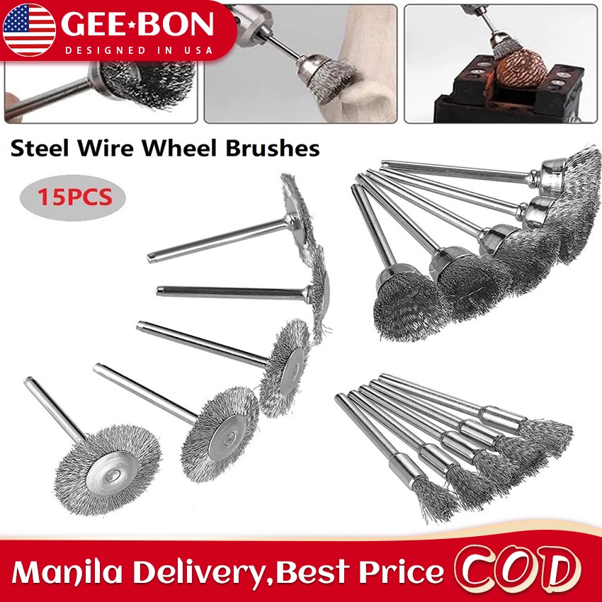 Geebon Mini Rotary Wire Wheel Brush Set 15pcs | Shopee Philippines