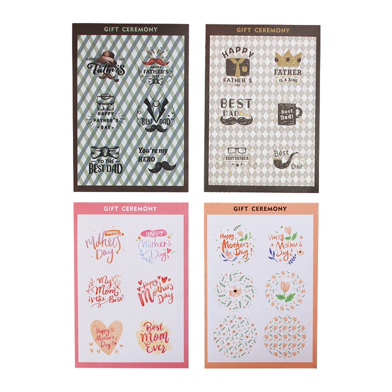 Decorative Stickers Pack for Mother's Day Father's Day Collage DIY Gift ...