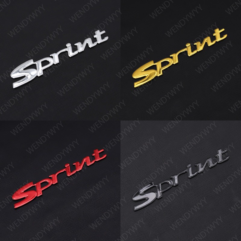 3D Sprint Emblem Logo Soft Decorative Sticker Silver Gold Black Red ...