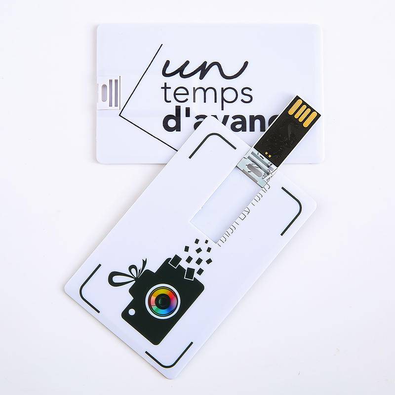 White Plastic Credit Card / Card Custom Logo Business Design Usb Flash ...