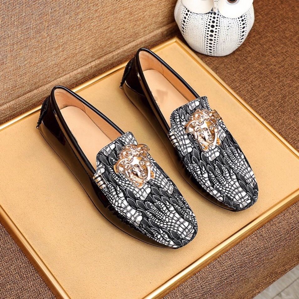 European station men's leather bean shoes, low-top shoes, foot shoes ...