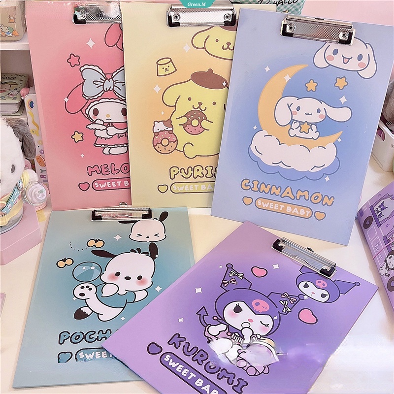 Cute A4 Student File Data Writing Pad Clipboard Japanese Cute Kuromi ...