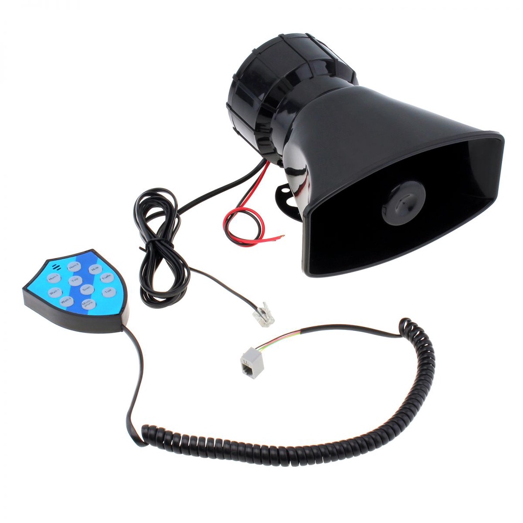100W 9 Sounds 12V Car Siren Horn Speaker 120 - 125dB Alarm Electronic ...