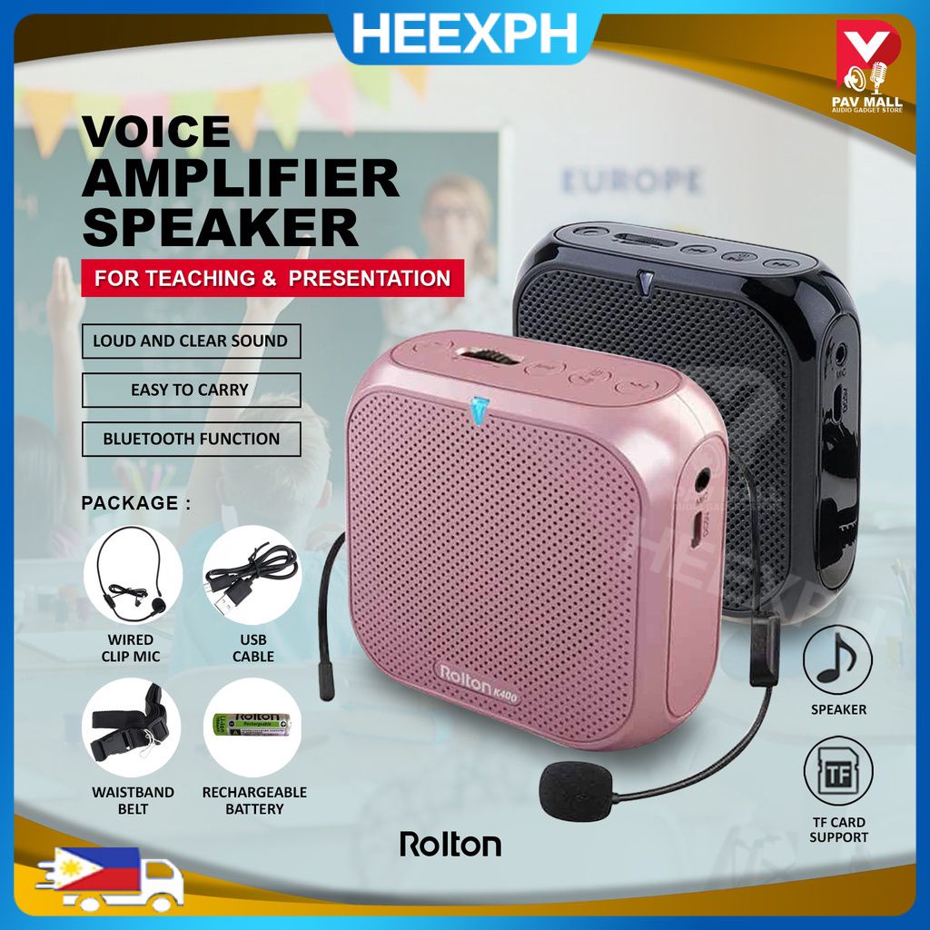 Mini Portable Voice Amplifier Megaphone Booster with Mic Wired ...