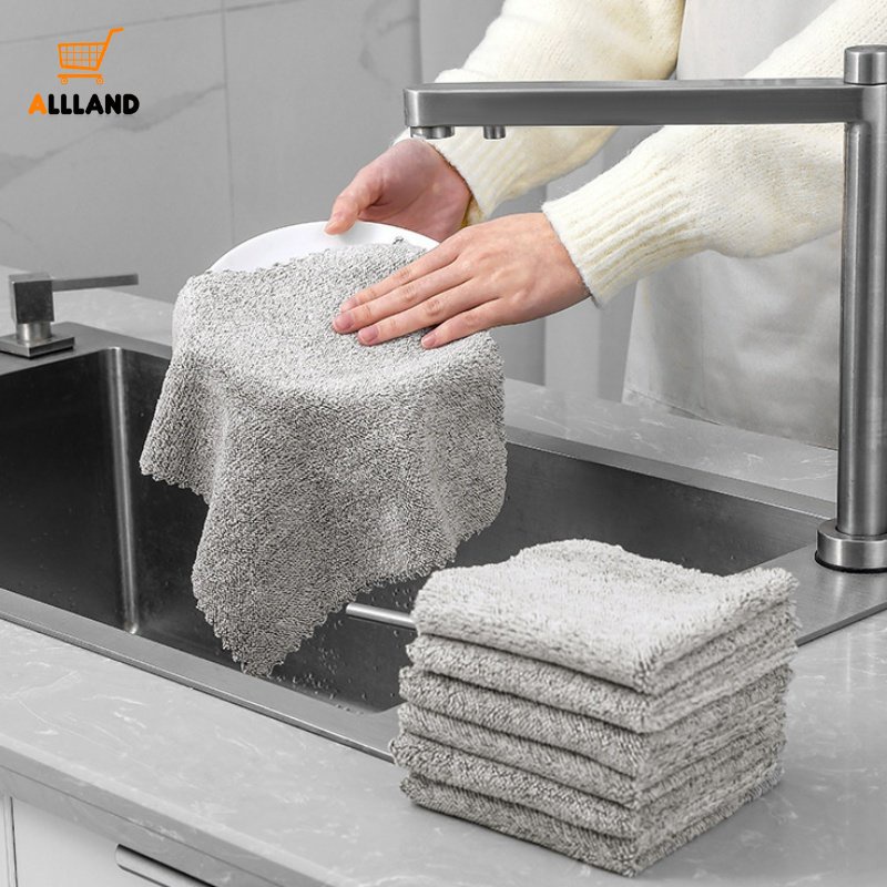 Japanese Bamboo Charcoal Microfiber Dishcloth/ Kitchen Anti-grease ...