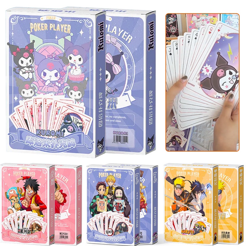 Oversize Anime Sanrio Naruto One Piece Wanted Playing Cards Kuromi ...