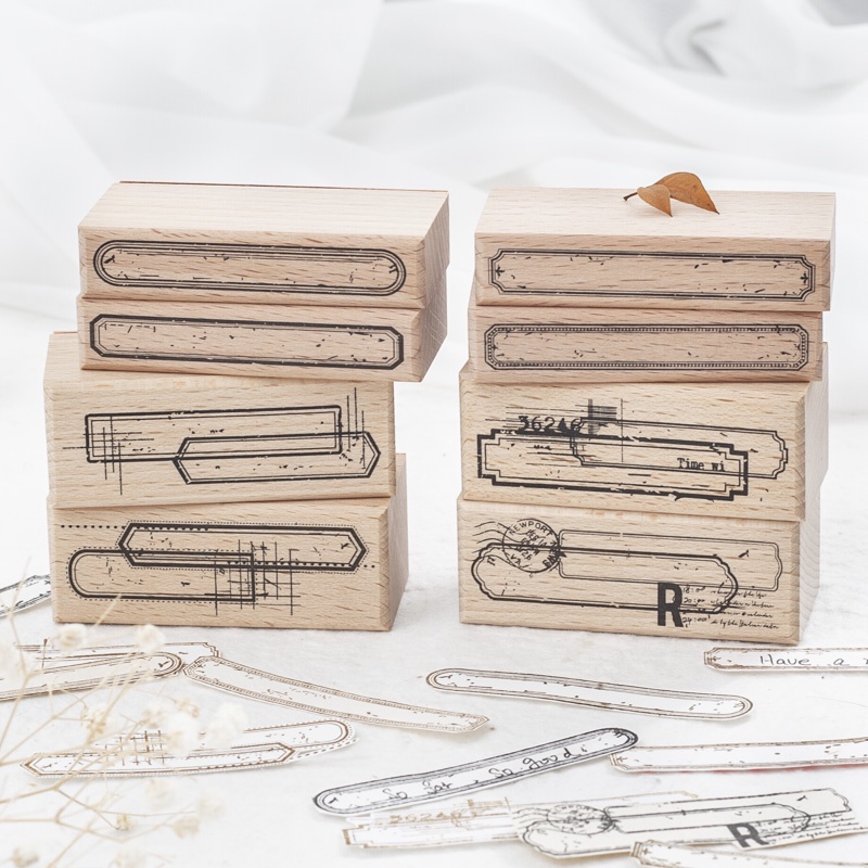 Vintage Wood Rubber Border stamps[Border mark Series]diy Scrapbook ...