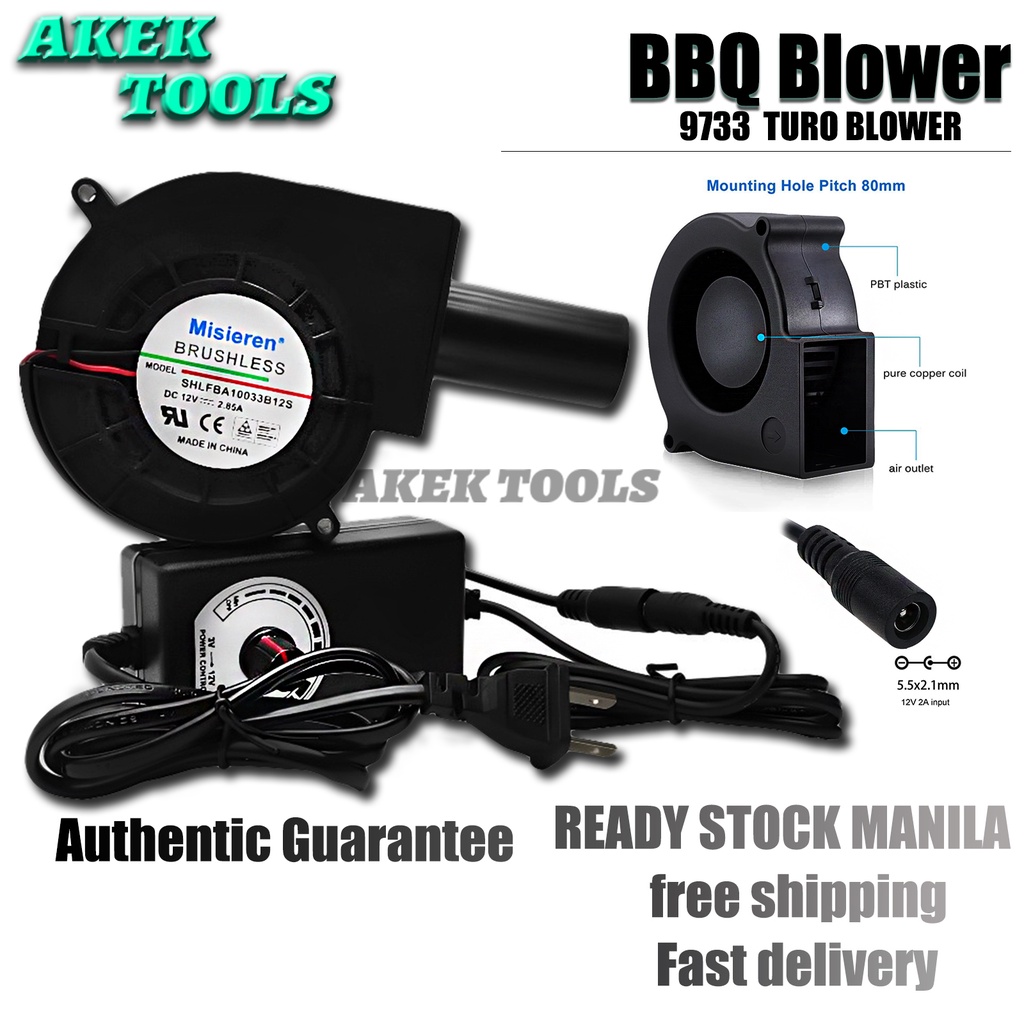 9733 Turbo Blower Fan Portable Blower Air BBQ Blower Variable Speed ...
