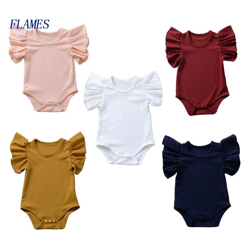 FL Infant Ruffled Jumpsuits Baby One-pieces Romper 0-12M Newborn ...