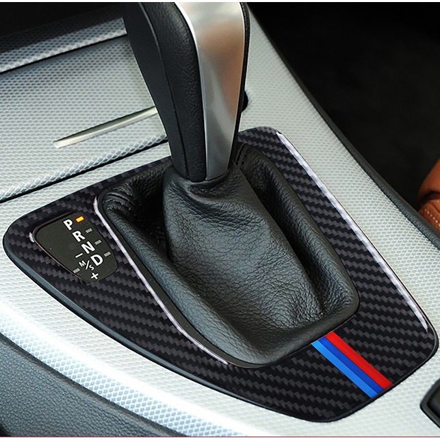 Carbon Fiber Car Gear Shift Panel Sticker for BMW E90 E92 E93 3 Series ...