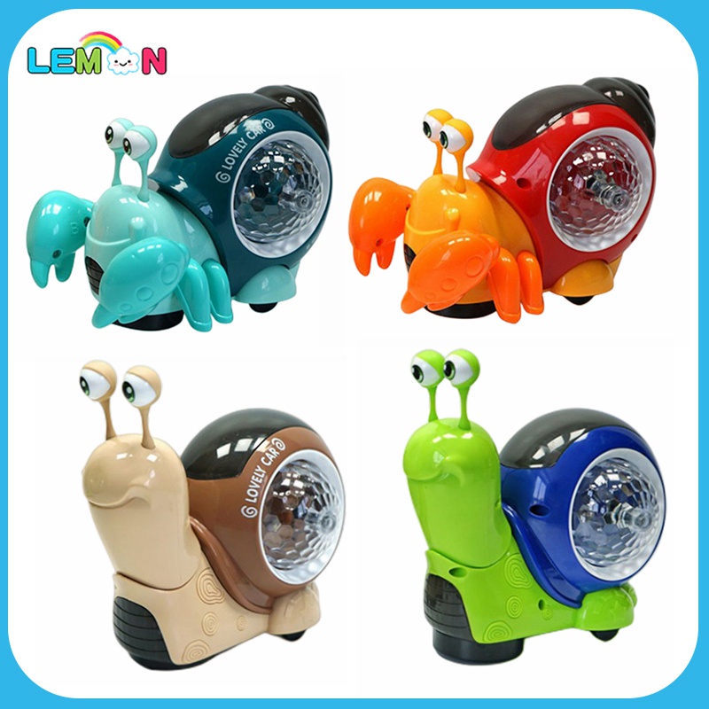 Kids Tamagotchi Crawling Crab Snail Toy With 3D Lighting Projection ...