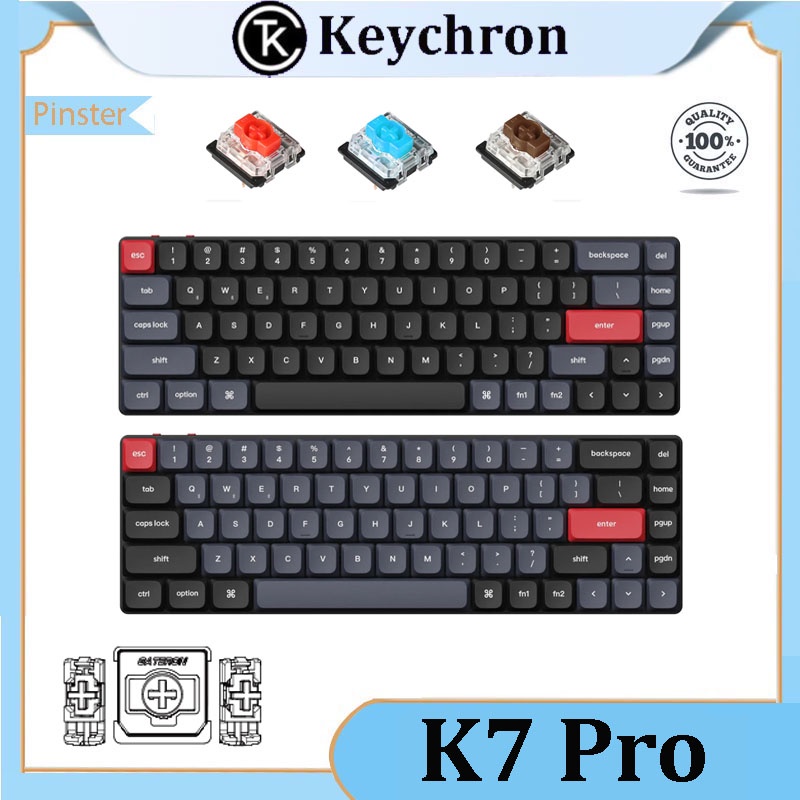 Keychron K7 Pro Bluetooth Mechanical Keyboard Low Switch Ultra-thin 68 ...
