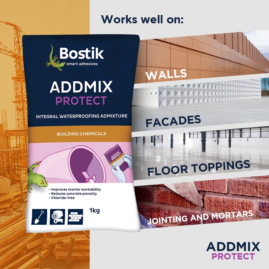 BOSTIK Addmix Protect Waterproofing Admixture 1KG for Watertight ...