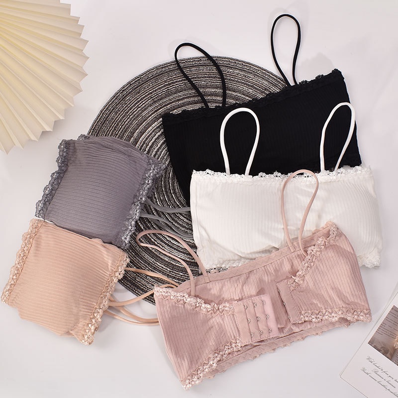 ZXYOUPING 4 PCS Mul-Color Bra Tube Comfortable Lovely Sexy Bras Yoga ...