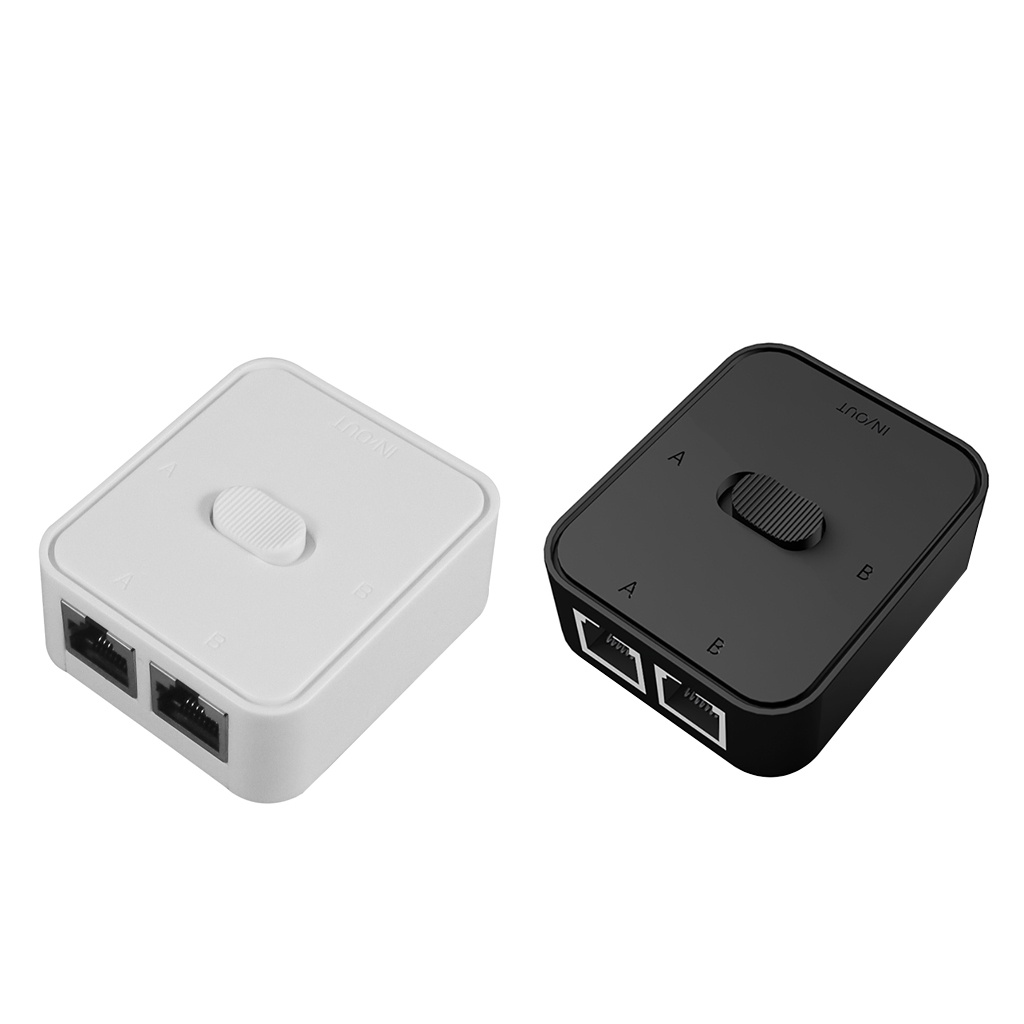 2 Port Rj45 Lan Cat6 Network Switch Selector 1000mbps 2 In 1 Out 1 In 2 Out Internal External