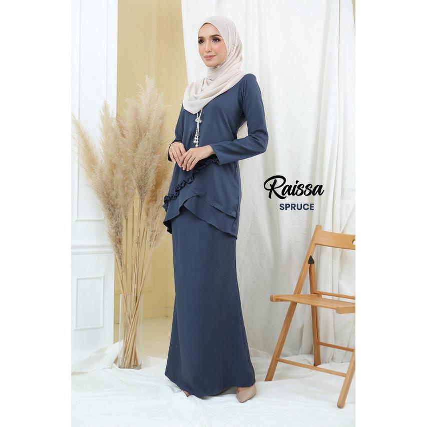 Raissa Baju Kurung Modern 2023 Plain Empty Muslimah Fashion By Adel ...