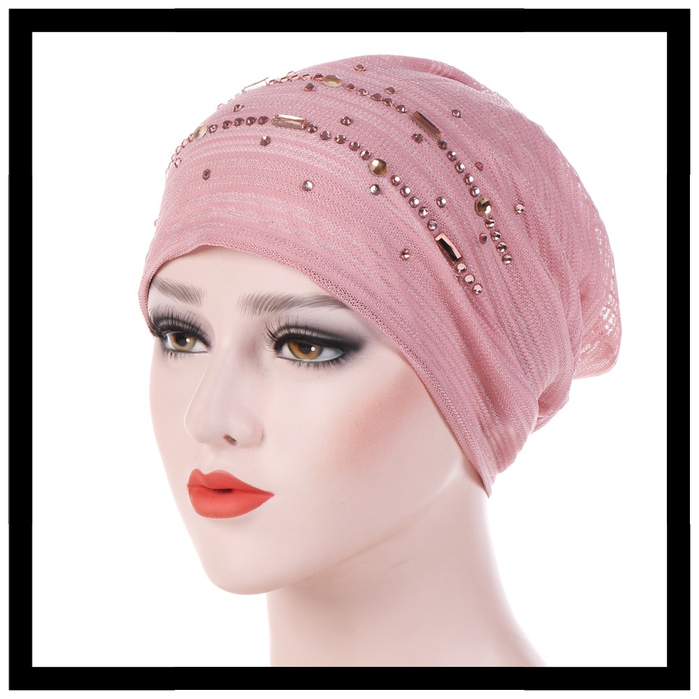 Lace Inner Hijab Women Hijab Cap Monochrome Muslim Headcap | Shopee ...