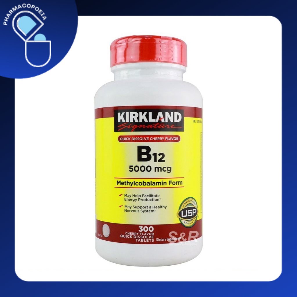 Pharmacopoeia | Kirkland Signature B12 5000mcg Dietary Supplement ...