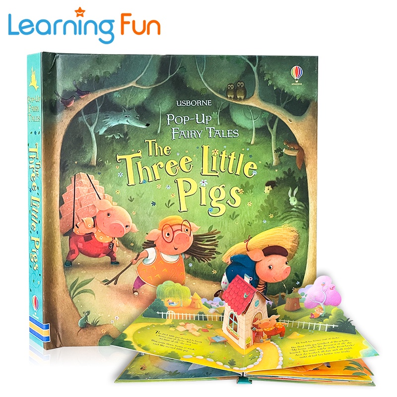 Usborne Pop-Up Fairy Tale Three Little Pigs 3D Flap Picture Books Kids ...